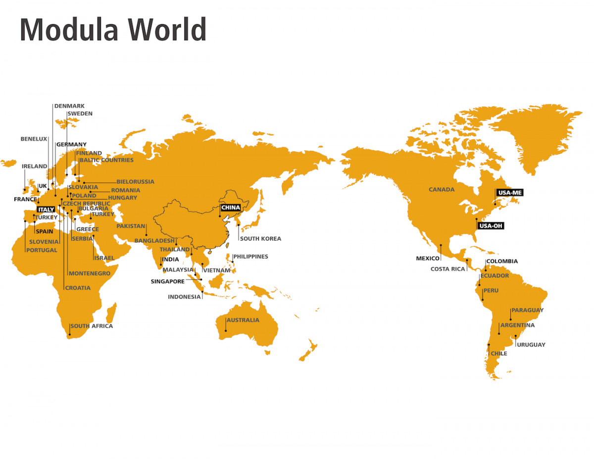 Since 1987, Modula has been an example of manufacturing excellence